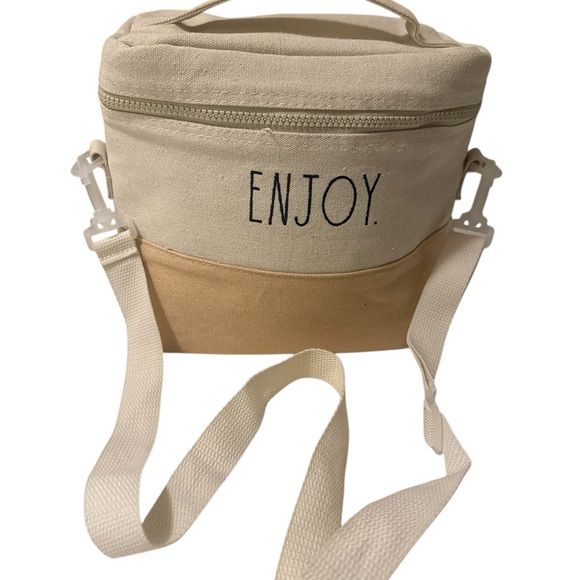 Rae Dunn | Bags | Rae Dunn Cream And Tan Canvas Lunch Bag | Poshmark